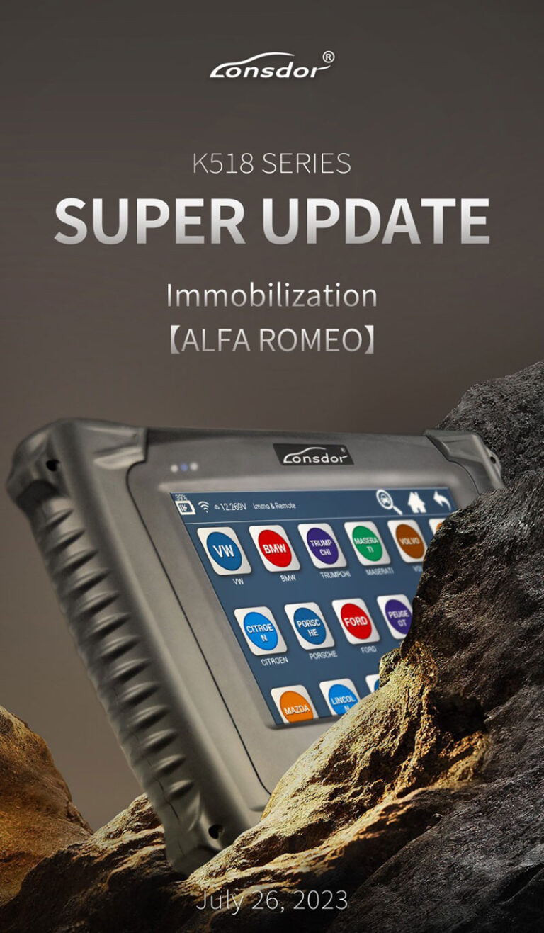 Lonsdor K518 Update Alfa Romeo Immo Models in July 2023 | Lonsdor Auto Key Programmer Tech Support