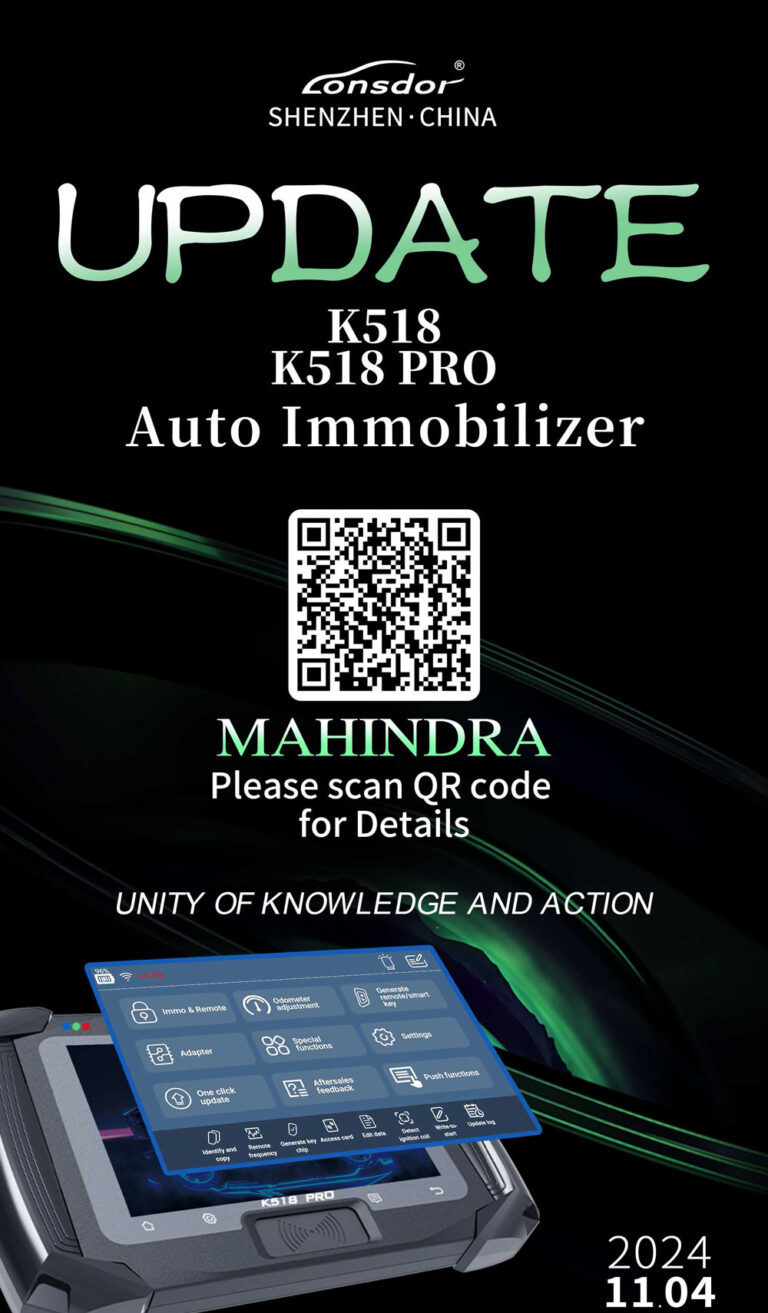 Lonsdor K518 Pro Update Indian Mahindra Immobilizer | Lonsdor Auto Key ...