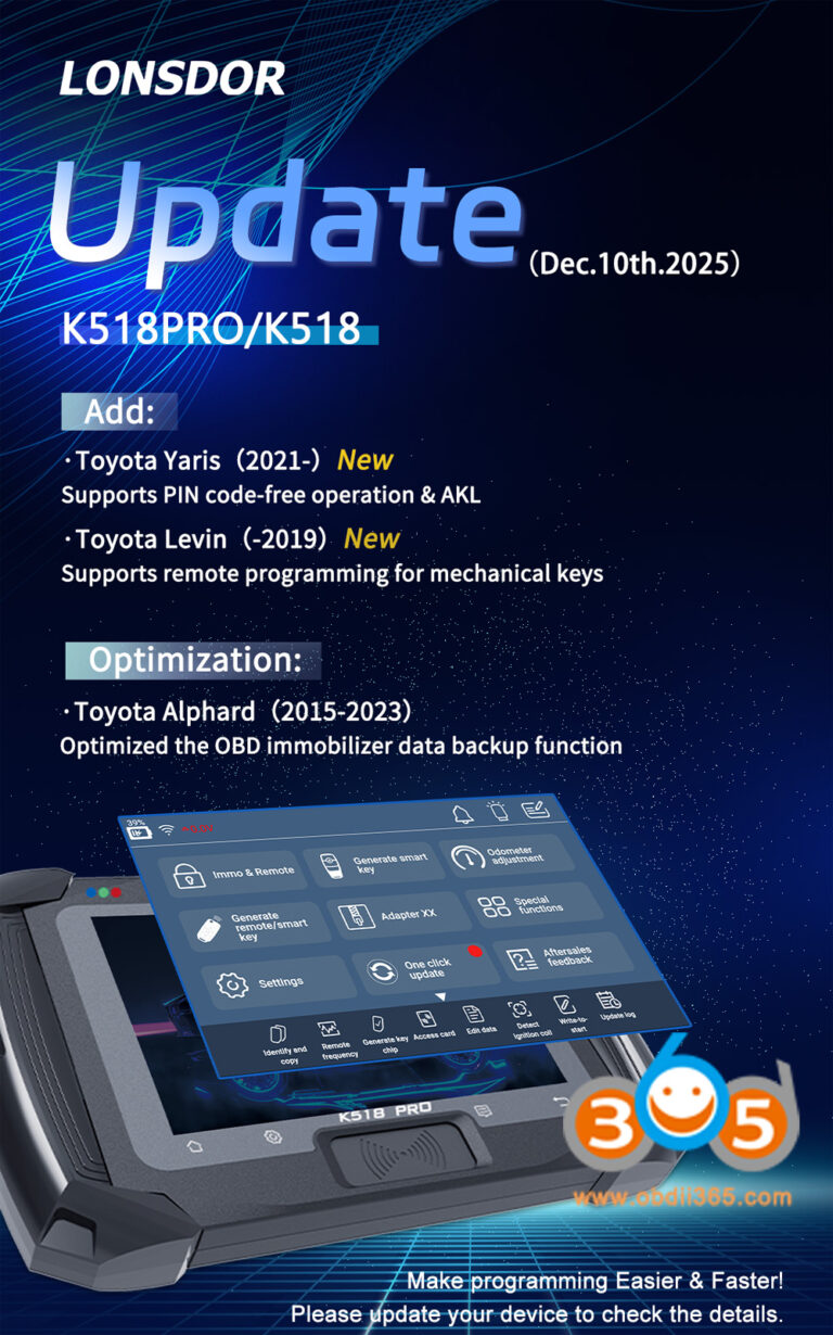 Lonsdor Tablet Auto Key Programmer Tech Support Blog
